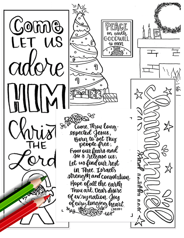 Free Christmas Marginalia for Bible Journaling