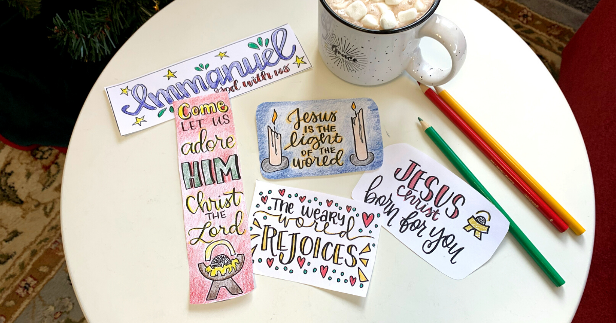 Free Christmas Marginalia for Bible Journaling